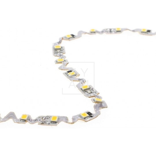 Tira LED Flexible Tipo S Curvable 12V Blanco Frío 6000K (Zig-Zag)