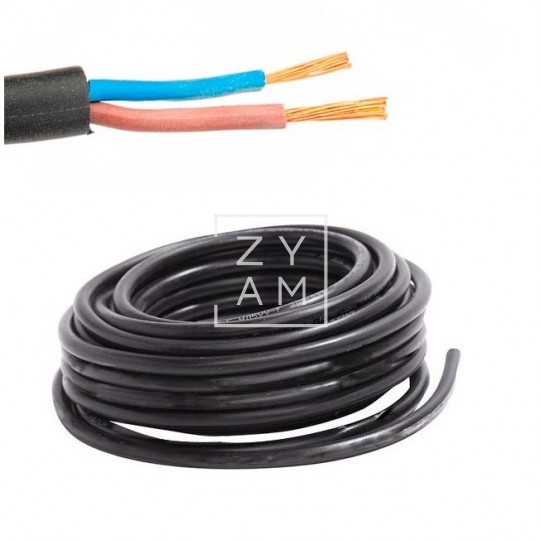 Cable Manguera Negro 2X6Mm2 para Caravanas